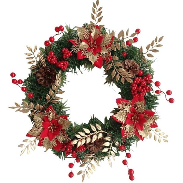 クリスマスリース 直径60/45 イベント装飾 クリスマスギフト ホテルや窓用 ペンダントアクセサリー 家庭用
