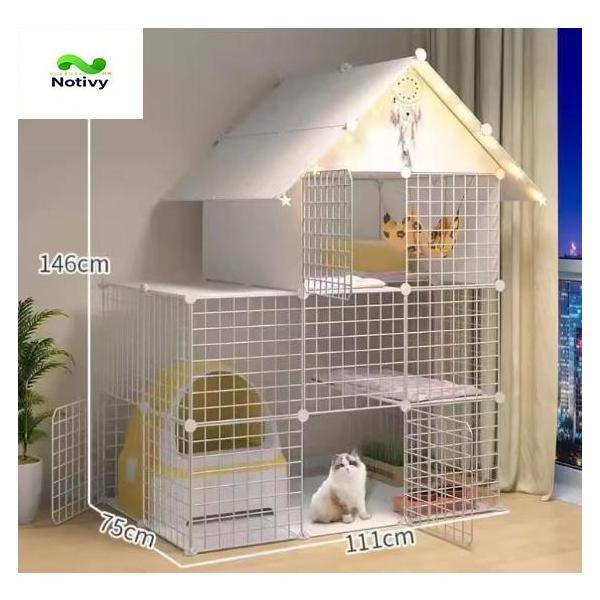 猫ケージ 大型 折りたたみ キャットケージ ドア付き ワイド扉 ペットケージ 小動物ケージ 多頭飼い 猫 ケージ 猫ゲージ ネコドア キャットハウス 留守番 保護 脱商品は本図どおりに出荷する