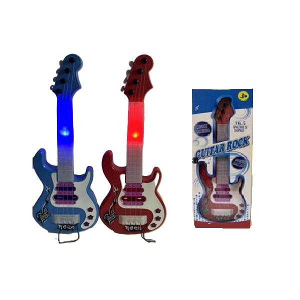 エレキファンキーギターは、音楽好きの心をくすぐるアイテムです！LEDライトが点滅し、見た目も音も楽しめるこのギターは、6曲のメロディ選択ボタンと4曲のロックミュージックで、まるでステージに立っているかのような気分に。ピックも付いているので、...
