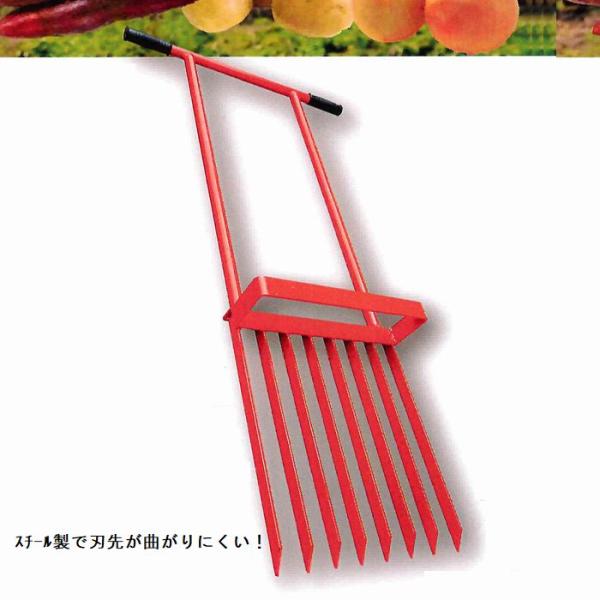 根菜掘り起こし器 ワンワン KW-5【沖縄・離島販売不可】【サイズ】全長約 1,025ｍｍ【重 量】 ５キロ 【刃の本数／長さ】８本／３５センチ【特徴】てこの原理で楽々掘り起こし！ 丈夫な強固なスチール製！■スチール製で固いため土に負けず良...