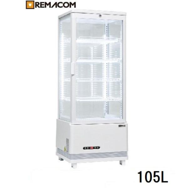 【送料無料 4面ガラス ドリンク冷蔵ショーケース 105L[R4G-105SLW]の特徴】■卓上型タイプ 5段(中棚4段)■LED仕様 カギ付■網棚は移動や取り外しが可能■傾斜のある場所でも水平におけるアジャスター付■ノンフロン +2〜+1...