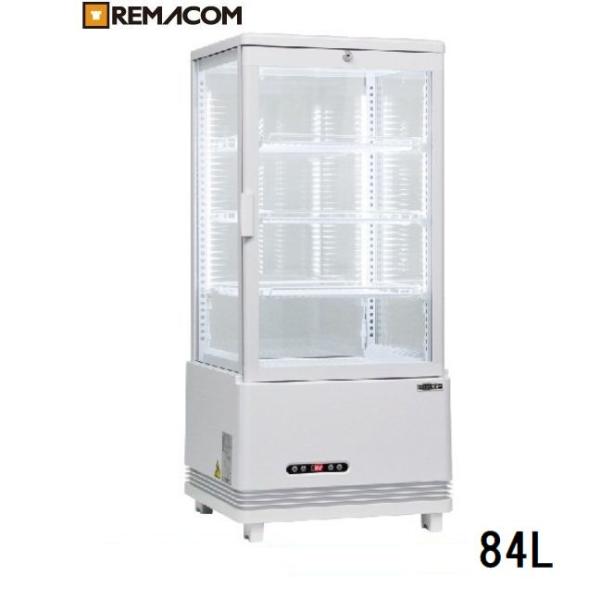4面ガラス ドリンク冷蔵ショーケース 84L[R4G-84SLW]■卓上型タイプ 4段(中棚3段)■LED仕様 カギ付■網棚は移動や取り外しが可能■傾斜のある場所でも水平におけるアジャスター付■ノンフロン +2〜+12℃■結露防止機能付き【...