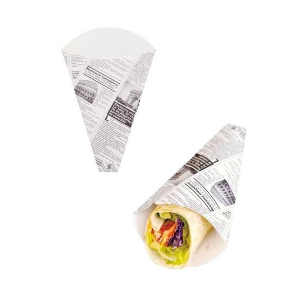 クレープ袋（ヨーロピアン柄）（100枚入）  ■右上から左下へ斜めにミシン目がついておりますので、最後まで手を汚さずにお召し上がりいただけます。【サイズ】122×187ｍｍ【材質】上質紙【入り数】100枚・多数お買い上げの場合はお値引き可能...