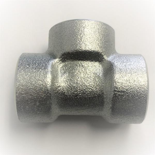 ★形状高圧配管継手チーズ★材質鉄製　★接続ネジ種類R×R×R★管接続口径Rc3/8×Rc3/8×Rc3/8★圧力38MPa★用途油圧機器、油圧配管、水配管他に接続