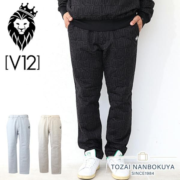 品番：v122421-pn14品名：V12 ZF WARM PANTS ブイトゥエルブ ゼロフィット ウォーム パンツ商品説明：V12 x ZEROFITのコラボウェアコレクション。ブランドロゴをステッチで全面に施したロングパンツ。裏地には...