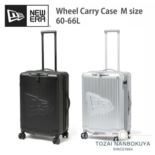 品番：wheelcarry-m品名：ニューエラ ホイール キャリーケース Mサイズ素材：ポリカーボネート+ABS樹脂サイズ：【内寸】約 H580×W420×D250 - 310mm【外寸】約 H660×W450×D260 - 320mm容量...