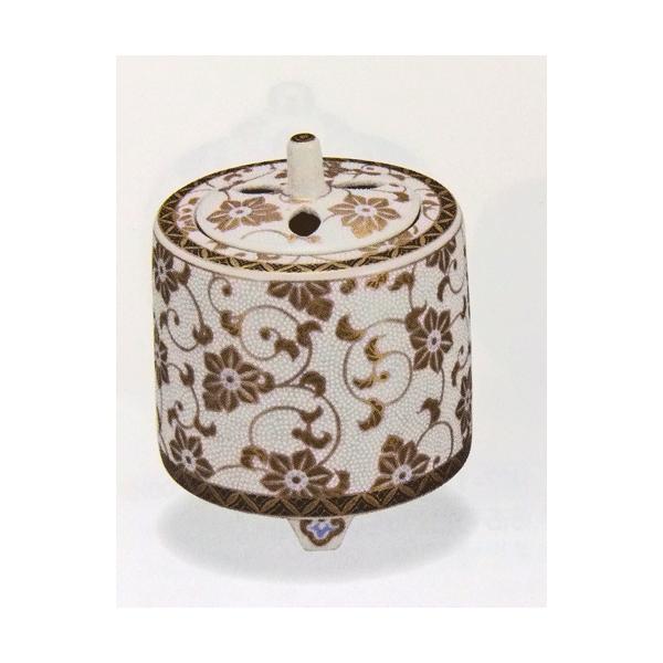 【青粒・白粒（あおちぶ・しろちぶ）】大正時代に広まった彩色の技法です。地色の上に、青粒や白粒と称する細かい点の盛り上げを並べる鮫肌のような手法です。粒の大きさ、色、間隔の均一さで緻密な技術が要求されます。九谷焼の優しさと気品のある陶器の香炉...