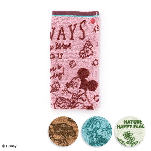 「ディズニーの世界を楽しみながら、人や社会や地球をヘルシーなほうへ」というキーメッセージを込めて、ミッキー＆フレンズたちが自然の中で楽しんでいる様子が描かれています。こちらは500mlのペットボトルがぴったり入るロングポシェチーフです。タオ...