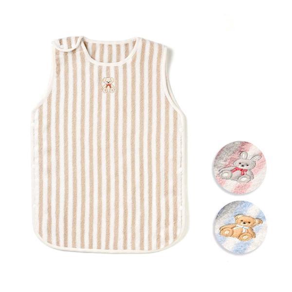 淡い色のストライプに、くま・うさぎ・いぬのワンポイントが上品なデザインのタオルです。フルフィーコットンを使っているので、ソフトな風合いで優れた吸水性とふわふわのボリューム感でデリケートな赤ちゃんのお肌にも安心してお使いいただけます。自宅用に...