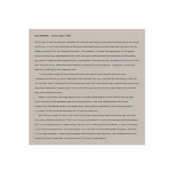 【発売日：2020年09月18日】ご注文後のキャンセル・返品は承れません。発売日:2020年09月18日/商品ID:5066927/ジャンル:JAZZ/フォーマット:CD/構成数:1/レーベル:Nonesuch/アーティスト:Brad Me...