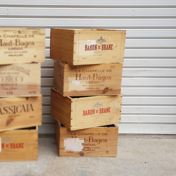 ワイン 木箱 4個セット ◆ 6本用 幅330×奥行265×高さ178mm ◆ 在庫2 レストラン 厨房 インテリア 収納 DIY ガーデニング◆外形寸法：幅330×奥行265×高さ178（mm）※個々に若干サイズが異なります。◆実際に使用...