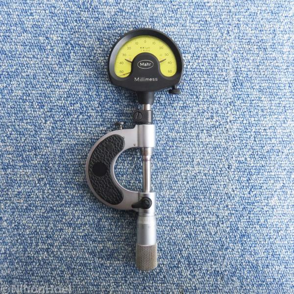送料無料 ◆ Mahr 指示マイクロメータ 0〜25mm ロック付き ◆ 1μm マール マイクロメーター 指針測微器コンパレータ内蔵◆メーカー：Mahr/マール◆指針測微器（コンパレータ）内蔵マイクロメータ Micromar◆40T（と思...
