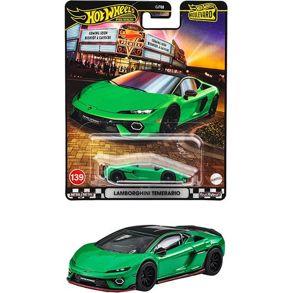 ウラカンの後継として2024年に登場した、ランボルギーニの新たなハイブリッド・スーパースポーツ「テメラリオ」。V8ツインターボと3つのモーターを組み合わせ、最大出力920馬力・最高速343km/hを誇る。ホットウィールでは、新金型でこの最新...