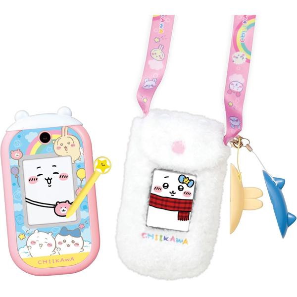 みみアクセでスマホがちいかわたちに変身！！ちいかわのかわいい世界観がたっぷりつまったスマホトイ「ちいかわフォン」のオリジナルカラーバージョンと、専用ポシェットがセットになった「ストラップ付きDXセット」が登場！「みみアクセ」を付け替えること...