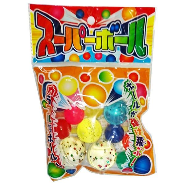 スーパーボール11個入り。カラフルで複数のサイズのスーパーボールが11個入っています。※カラーや柄の選択はできません。※数量がたくさん必要な場合は別途ご相談ください。発売日：パッケージサイズ：120×165×35mm使用電池：不要対象年齢：...