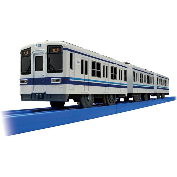 東武８０００型は東武鉄道株式会社の主力車両として運用されている通勤形車両です。 関東地方で広く運用され、１９６３年から１９８３年まで７１２両が製造されました。・「東武８０００型」がモデル・３両編成で連結・切り離し可能・１スピードで電動走行、...