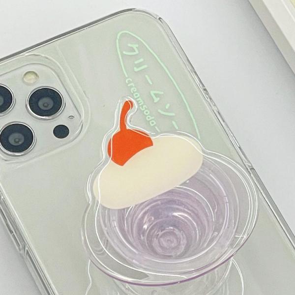 韓国の人気雑貨ブランド、HOOKKA HOOKKA STUDIO（ふかふかスタジオ）のPOPです。"cream soda jell-hard phone case"と組み合わせて使うのがおすすめです。