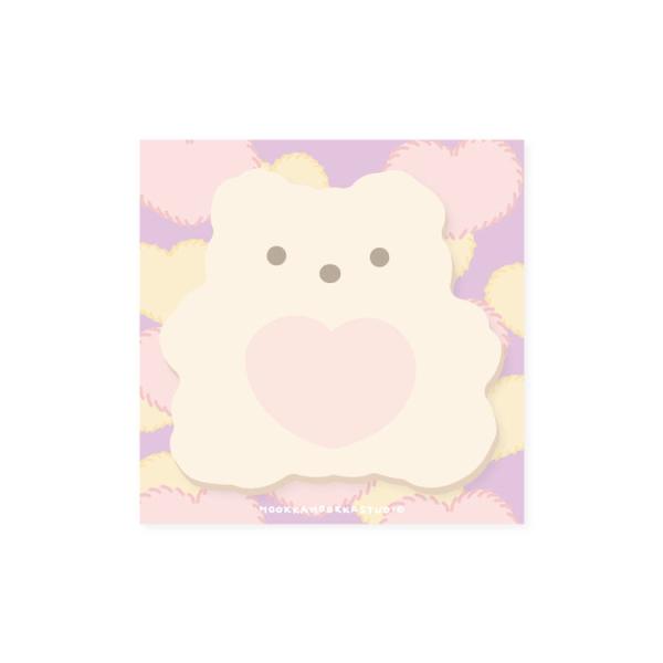 韓国の人気雑貨ブランド、 HOOKKA HOOKKA STUDIO（ふかふかスタジオ）のメモ帳です。のりがついているので付箋のように使うことができます。可愛くてシンプルなデザインなので、メモ帳としてもインテリアとしても楽しめます。SIZE：...