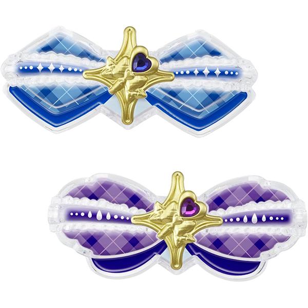 『キミとアイドルプリキュア♪』より、「プリキュアリボン キュアウインク＆キュアキュンキュン」が登場！キュアウインクとキュアキュンキュンの「プリキュアリボン」のセットです。プリキュアリボンを別売りの「アイドルハートブローチ」にセットするとハー...