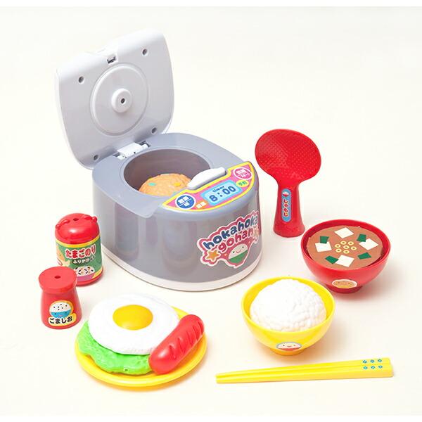ごはんをよそって楽しくおままごと！炊飯器からごはんをよそおう！ふりかけのまねっこもできちゃう！洋風メニュー、和食メニュー、アレンジメニュー、今日はどんなメニューにする？発売日：パッケージサイズ：220×230×135mm使用電池：不要対象年...