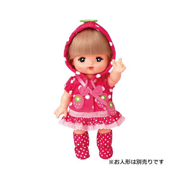 メルちゃんのきせかえ洋服♪いちごがいっぱい付いた水玉のパーカーができたよ！メルちゃんにフードをかぶせるとメルちゃんがいちごみたいに変身しちゃうの！※お人形は別売りです。発売日：2016年4月10日パッケージサイズ：使用電池：不要対象年齢：3...