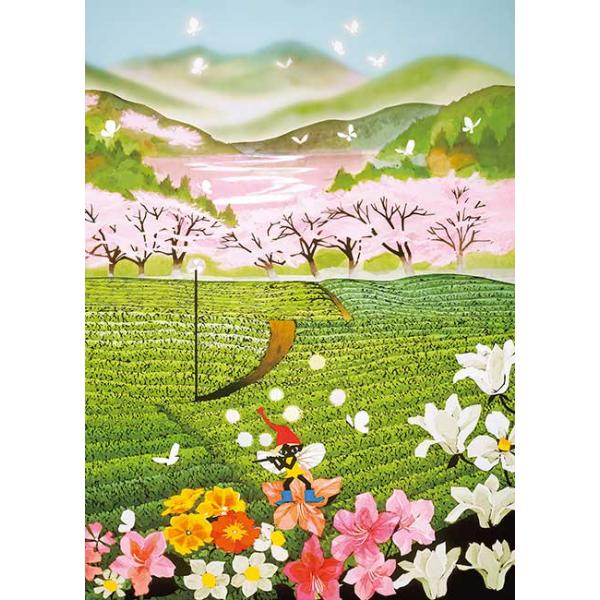 【発売日：2024年04月11日】商品名：茶畑の幻想サイズ：38×53cm品　番：APP-500-319ピース数：500メーカー：アップルワン補　足：【ジグソーパズル】【イラスト】【藤城清治】【桜柄】【202404】【500-950】【色：...