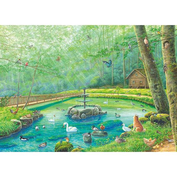 【発売日：2024年05月16日】商品名：いこいの泉サイズ：38×53cm品　番：APP-500-320ピース数：500メーカー：アップルワン補　足：【ジグソーパズル】【イラスト】【西倉ミト】【いぬ】【202405】【500-950】【色：...