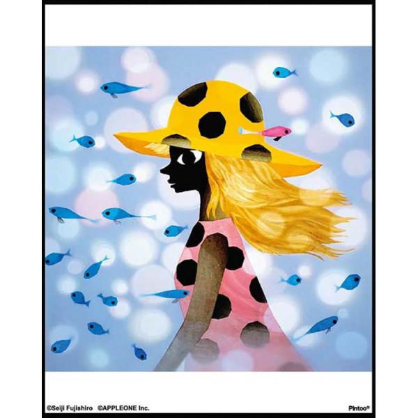 【発売日：2023年04月06日】商品名：夏 魚しましたサイズ：17.9×14.4cm品　番：APP-5080-308ピース数：80メーカー：アップルワン補　足：【ジグソーパズル】【イラスト】【藤城清治】【透明パズル】【光彩パズル】【202...