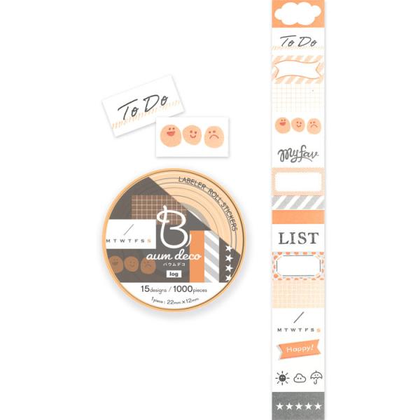 【発売日：2026年05月15日】商品名：バウム ログサイズ：55×22mm品　番：BEV-SL-279メーカー：ビバリー補　足：【雑貨】【シール】【Baum】【バウム】【202605】【色：オレンジ】【色：グレー】