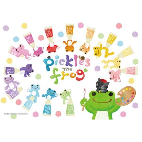 【発売日：2019年09月10日】商品名：にじいろえのぐサイズ：26×38cm品　番：CUT-300-202ピース数：300メーカー：キューティーズ補　足：【ジグソーパズル】【キャラクター】【かえるのピクルス】【300-500】【20190...