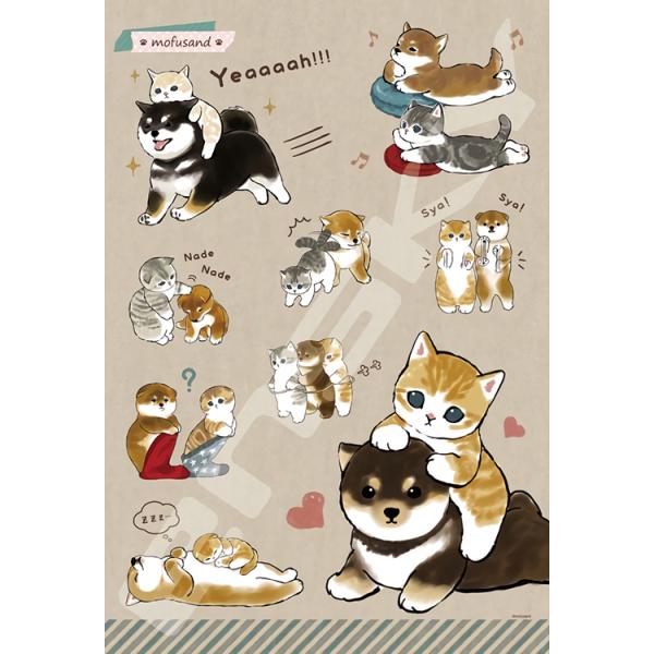 【発売日：2023年03月14日】商品名：しば×にゃんサイズ：26×38cm品　番：ENS-300-3026ピース数：300メーカー：エンスカイ補　足：【ジグソーパズル】【キャラクター】【mofusand】【ぢゅの】【202303】【300...