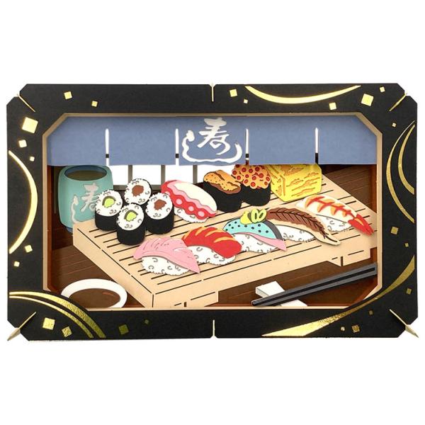 【発売日：2024年04月24日】商品名：寿司サイズ：約H100×W160×D42mm品　番：ENS-PT-L63メーカー：エンスカイ補　足：【雑貨】【ペーパーシアター】【PAPER THEATER】【202404】【色：ブラック】
