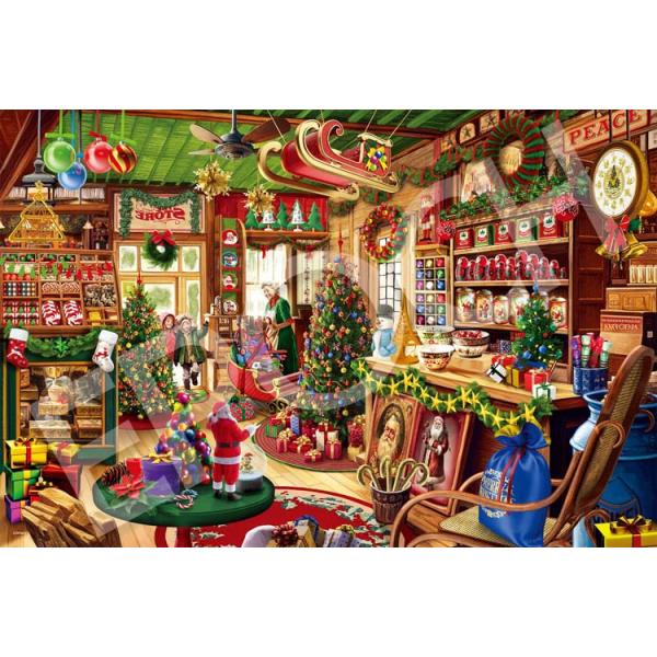 【発売日：2023年09月09日】商品名：クリスマスショップサイズ：50×75cm品　番：EPO-12-606sピース数：1000メーカー：エポック社補　足：【ジグソーパズル】【イラスト】【クリスマス】【202309】【1000-2000】...