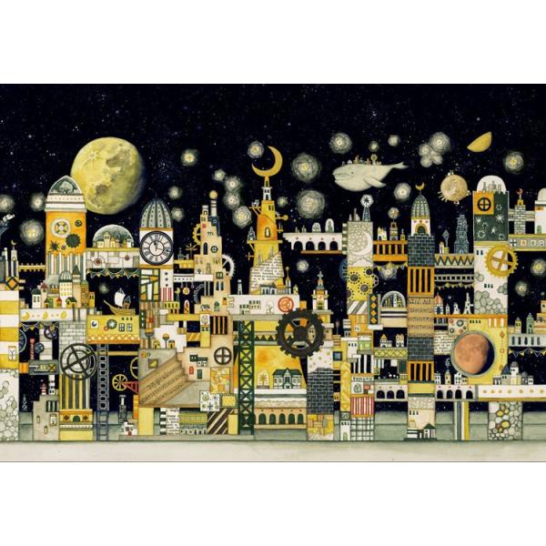 【発売日：2018年08月11日】商品名：月の文明サイズ：26×38cm品　番：EPO-26-297ピース数：300メーカー：エポック社補　足：【ジグソーパズル】【イラスト】【西村典子】【めざせパズルの達人】【300-500】【月柄】【20...