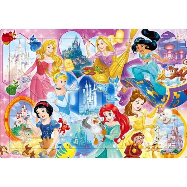【発売日：2023年04月21日】商品名：プリンセスのおしろ（ディズニープリンセス）サイズ：26×37.5cm品　番：TEN-DC60-167ピース数：60メーカー：テンヨー補　足：【子供用パズル】【板パズル】【対象年齢4才以上】【チャイル...