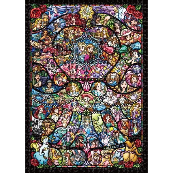 【発売日：2024年06月14日】商品名：ヒロインコレクションステンドグラス（ディズニー＆ディズニー/ピクサー）サイズ：29.7×42cm品　番：TEN-DW1000-865ピース数：1000メーカー：テンヨー補　足：【ジグソーパズル】【デ...