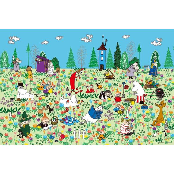 【発売日：2021年10月15日】商品名：お花畑のピクニックサイズ：50×75cm品　番：YAM-10-1398ピース数：1000メーカー：やのまん補　足：【ジグソーパズル】【キャラクター】【ムーミン】【202110】【1000-2000】...