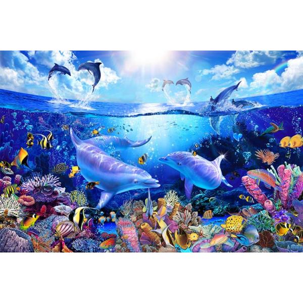 【発売日：2023年11月17日】商品名：デイオブザドルフィンズサイズ：50×75cm品　番：YAM-10-1454ピース数：1000メーカー：やのまん補　足：【ジグソーパズル】【イラスト】【ラッセン】【マリンアート】【202311】【10...