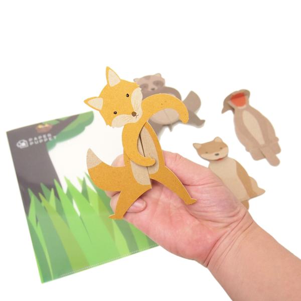 APER PUPPET（ペーパーパペット）は、紙でできた動く人形。お出かけ時にカバンからパッと取り出して楽しめる、親子のコミュニケーションツールとしてご活用ください。【内容】　・フリフリ人形（きつね、たぬき）　・パクパク人形（ねこ、いぬ）　...