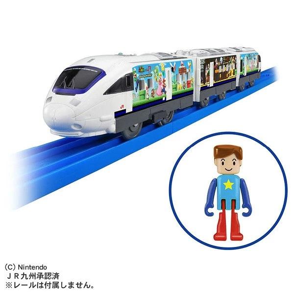 プラレール JR九州 スーパーマリオトレイン 885系2025年11月からＪＲ九州管内にて期間限定で運行された、885系にスーパーマリオのラッピングを施し「スーパーマリオ×ＪＲ九州　〜Ｌｅｔ’ｓ　ＧＯ　ＫＹＵＳＨＵ！〜」をコンセプトにした、...