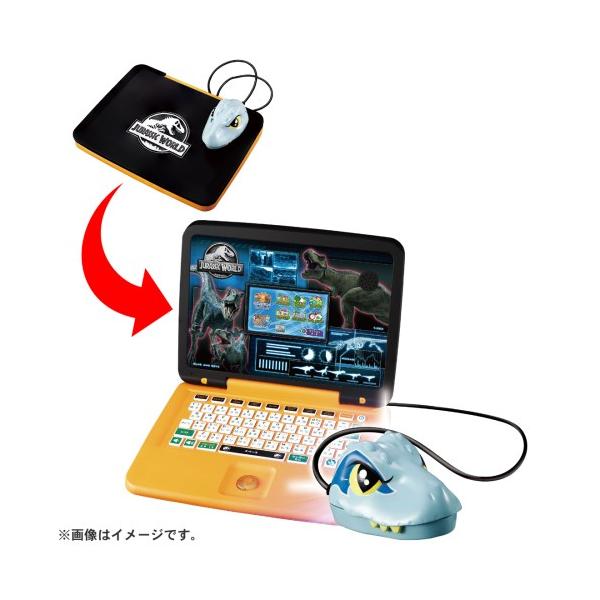 ジュラシック・ワールド 恐竜マウスでスタディパソコン【同梱内容】本体×1、取り扱い説明書×1●メーカー：タカラトミー●使用電池：単3アルカリ×4本(別売)●パッケージサイズ:約37×25.5×7.5cm●対象年齢： 3歳以上(C) Univ...