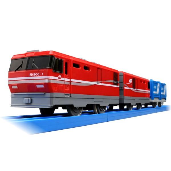 プラレール S-27 EH800電気機関車 2016年3月の北海道新幹線開通に伴い、開発されたEH800電気機関車がプラレールに登場！２スピード、３両は切り離し可能。３両目のコンテナは積み降ろし可能。 ※レールは付属していません●メーカー：...