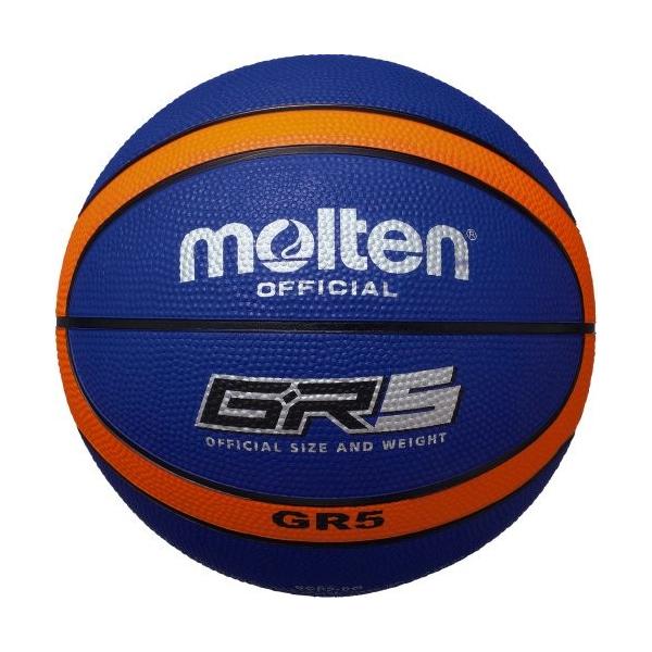 空気が入って膨らんだ状態では、発送していません。ご注意ください。molten(モルテン)GR5 ゴムバスケットボール 5号球 ブルー×オレンジ BGR5BO ブルー×オレンジ