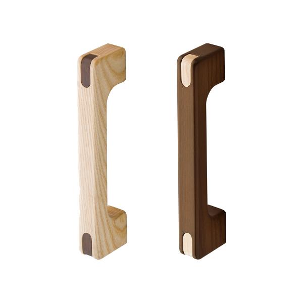 手すり・収納バー・扉の取手などに♪抗菌加工で製品表面の細菌の増殖を抑制！＜製品仕様＞材質：天然木（多少の反りや色ムラあり）長さ：230mm握り部分幅：28mm握り部分厚さ：20mm壁からの突出：50mm付属品：両面テープ(キャップ用)、専用...