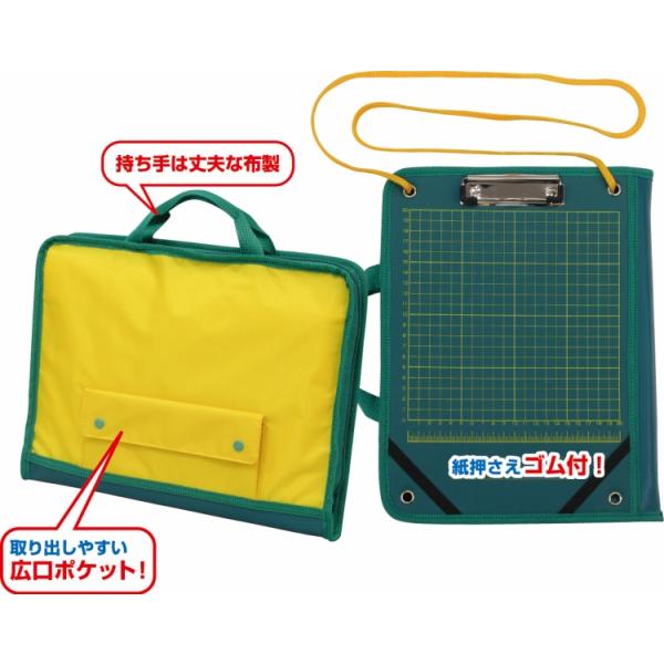 【商品サイズ】・270×340mm◆軽くて丈夫で、水にも強くなっています。　◆ゴム・ストッパー付きクリップでしっかりホールド。たて書きができるバインダー。
