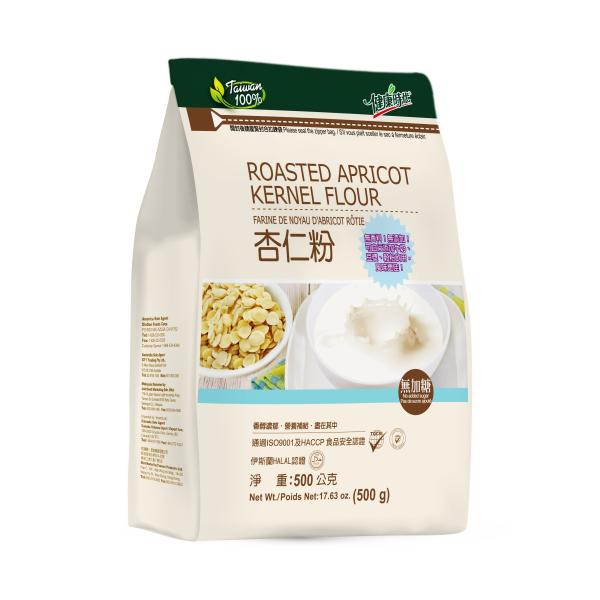 ・台湾直送・台湾健康食品ブランドの大人気商品・砂糖無添加、100％純杏仁パウダー・動物性原料無添加（ベジタリアンもOK）・大事な油分を抜かず、特殊低温研磨工程で製作・500g大容量(ジッパーバッグ)・使い方：杏仁豆腐の素、杏仁茶　※牛乳、豆...