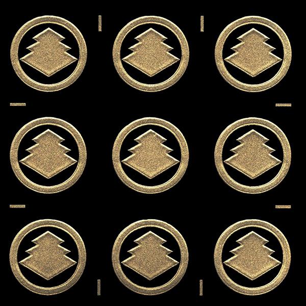 ■日本製■柄サイズ　W1.5cm×H1.5cm家紋の柄のみが残るタイプのステッカーです。貼り付けかんたん、他に類を見ない質感と輝き、抜群の耐久性と粘着力！ご要望の多かった小さめのサイズが登場しました！菱 菱の語源についてはヒシの実（沼に自生...