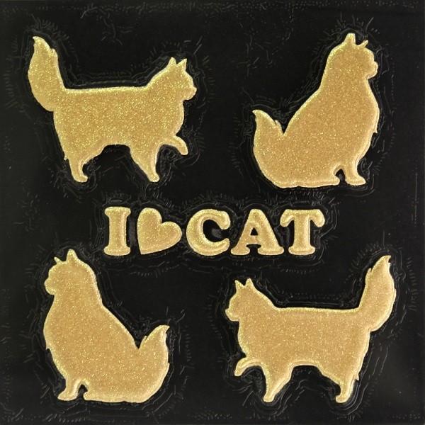 可愛らしい猫の蒔絵シールです！貼り方次第であなたのオリジナルアイテムが作れます！スマートフォンケースや小物のワンポイントに最適なシールです。ー詳細ー■シールサイズ　横35mm x 縦35mm ■柄サイズ　横30mm x 縦30mmに収まるサ...