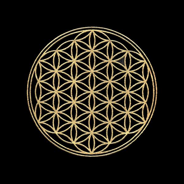 運気アップの蒔絵シールです！<br>「フラワー オブ ライフ」とは、古代から伝わる神聖幾何学模様の一つで宇宙の法則や生命のリズムと深く繋がるシンボルです。<br><br>■日本製■シールサイズ　横35mm...