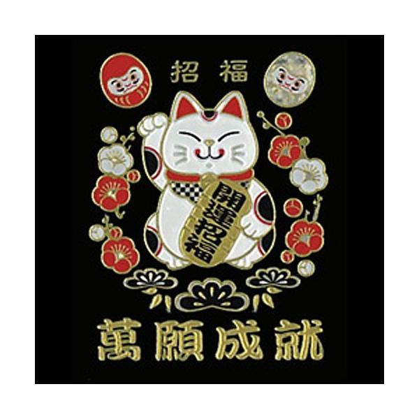 縁起の良い動物をモチーフにした蒔絵シールです！可愛い縁起物たちがあなたに福を届けます。右招き猫（萬願成就　金運上昇）・台紙サイズ　(約)6cm×9cm・シールサイズ　(約)4cm×5cm・蒔絵シールとは？柄のみが残るタイプのステッカーです。...